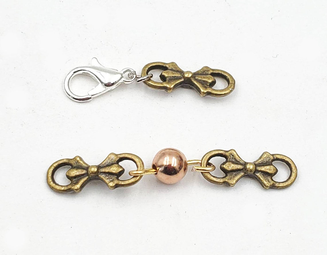 10 Antique Bronze 2 Looped Connectors 1-43-A - Etsy