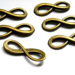 10 Antique Bronze Infinity Symbol Connectors - 3-32 - Etsy