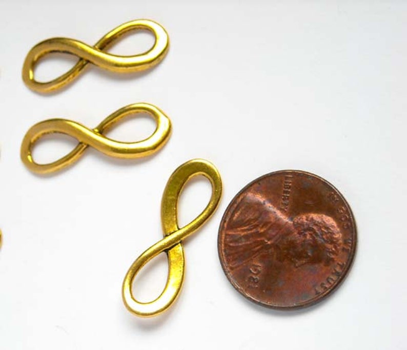 10 Antique Gold Infinity Symbol Connectors 3-40 | Etsy
