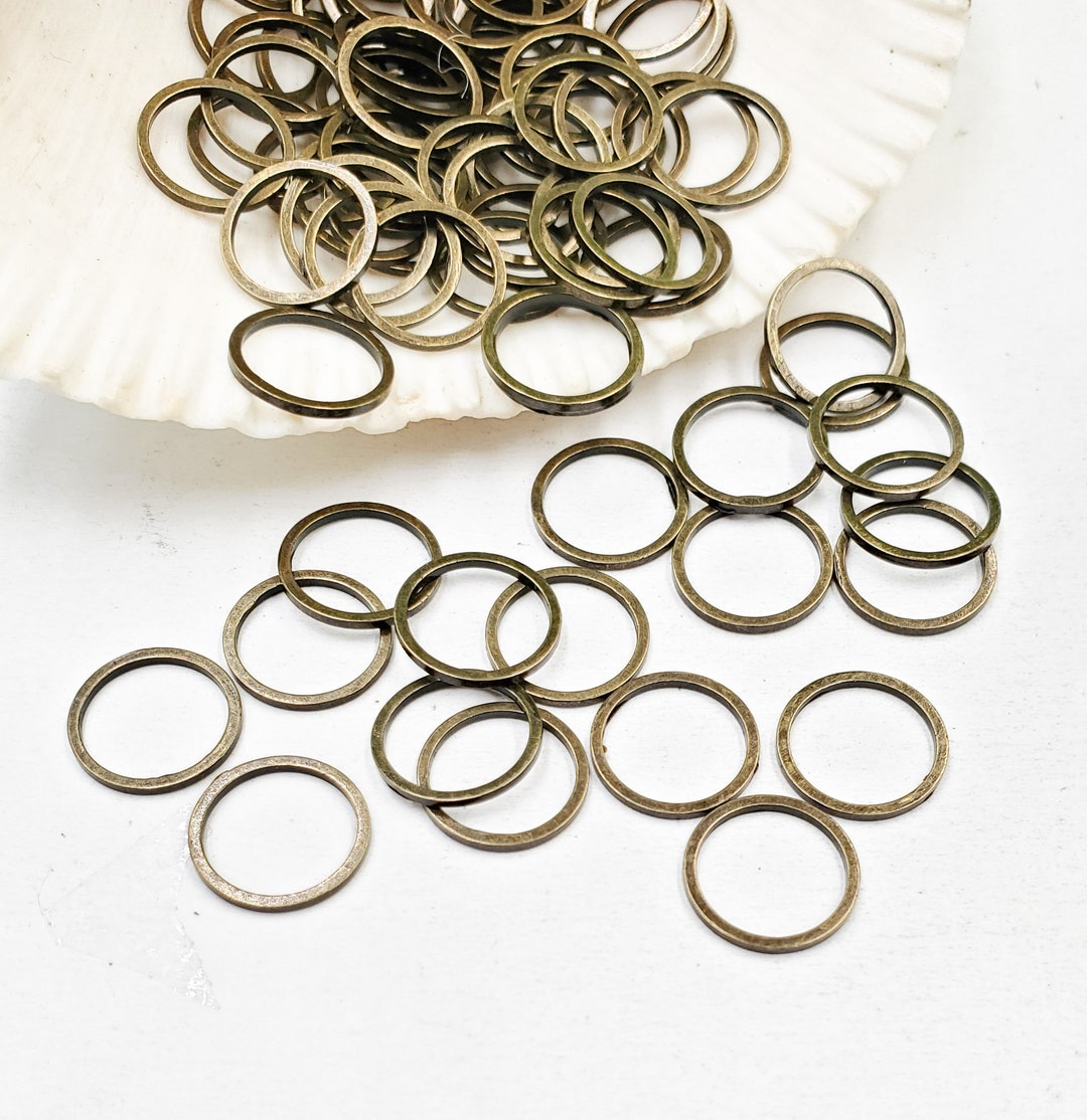 50 Antique Bronze Closed Jump Rings, Linking Rings, 10mm - 11-10-CL - Etsy
