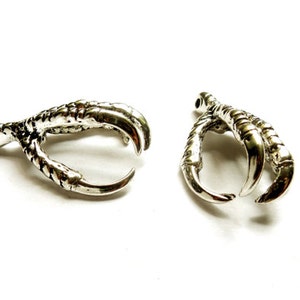 2 Antique Silver Talon Claw Pendant/charms - 20-B-4 - Etsy