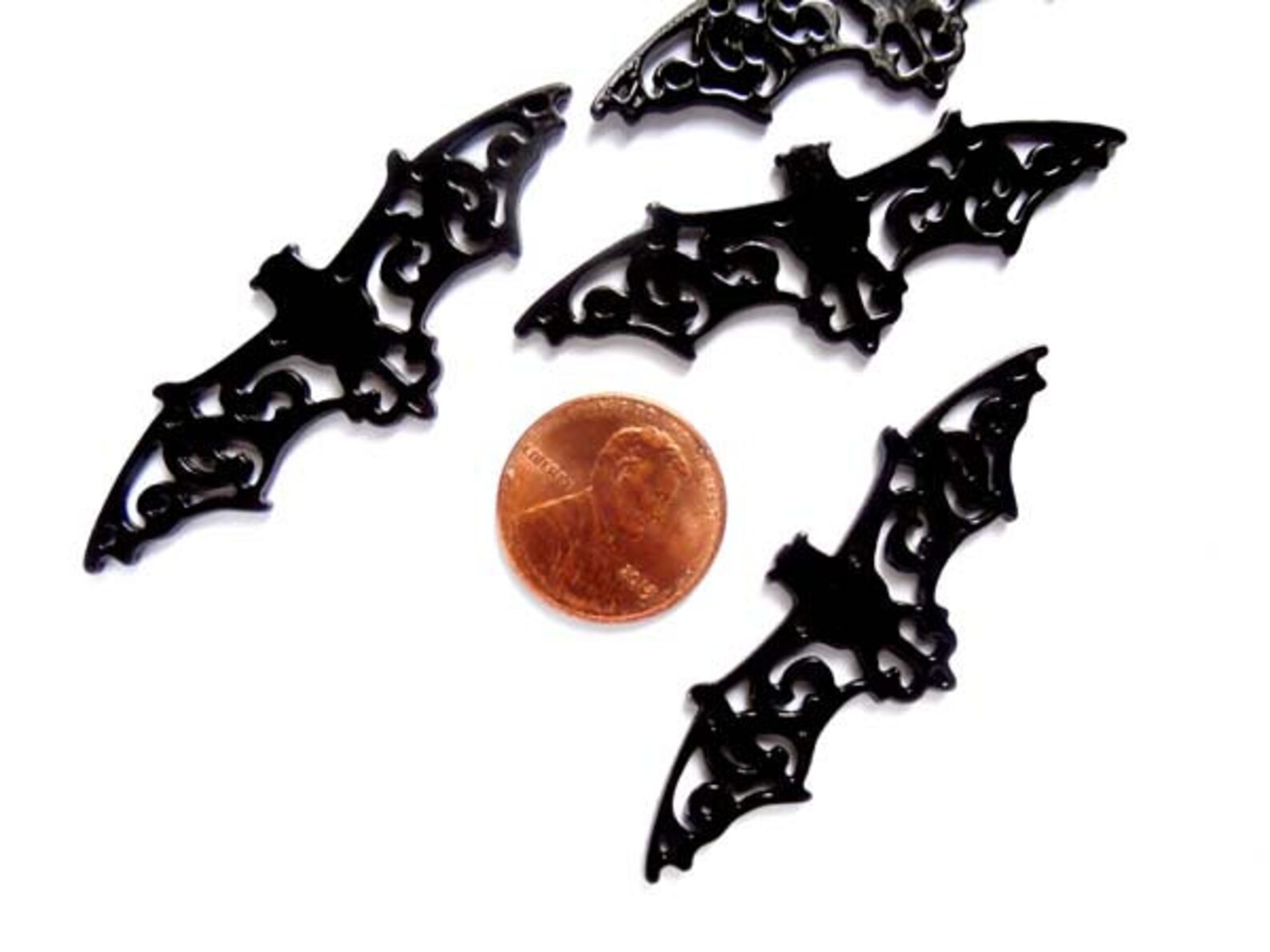 4 Black Bat Connector/charms 30-33-15 | Etsy