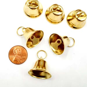 6 Gold Bell Pendant/charms - 32-1 - Etsy