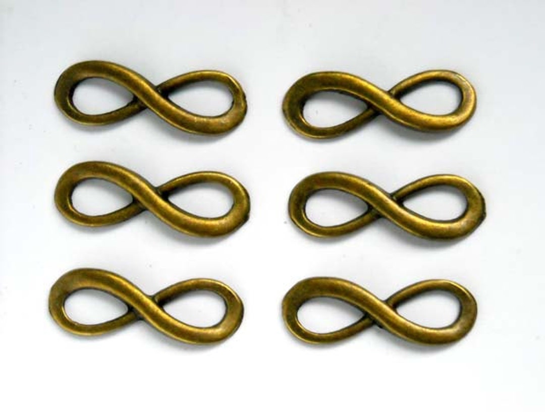 10 Antique Bronze Infinity Symbol Connectors - 3-32 - Etsy