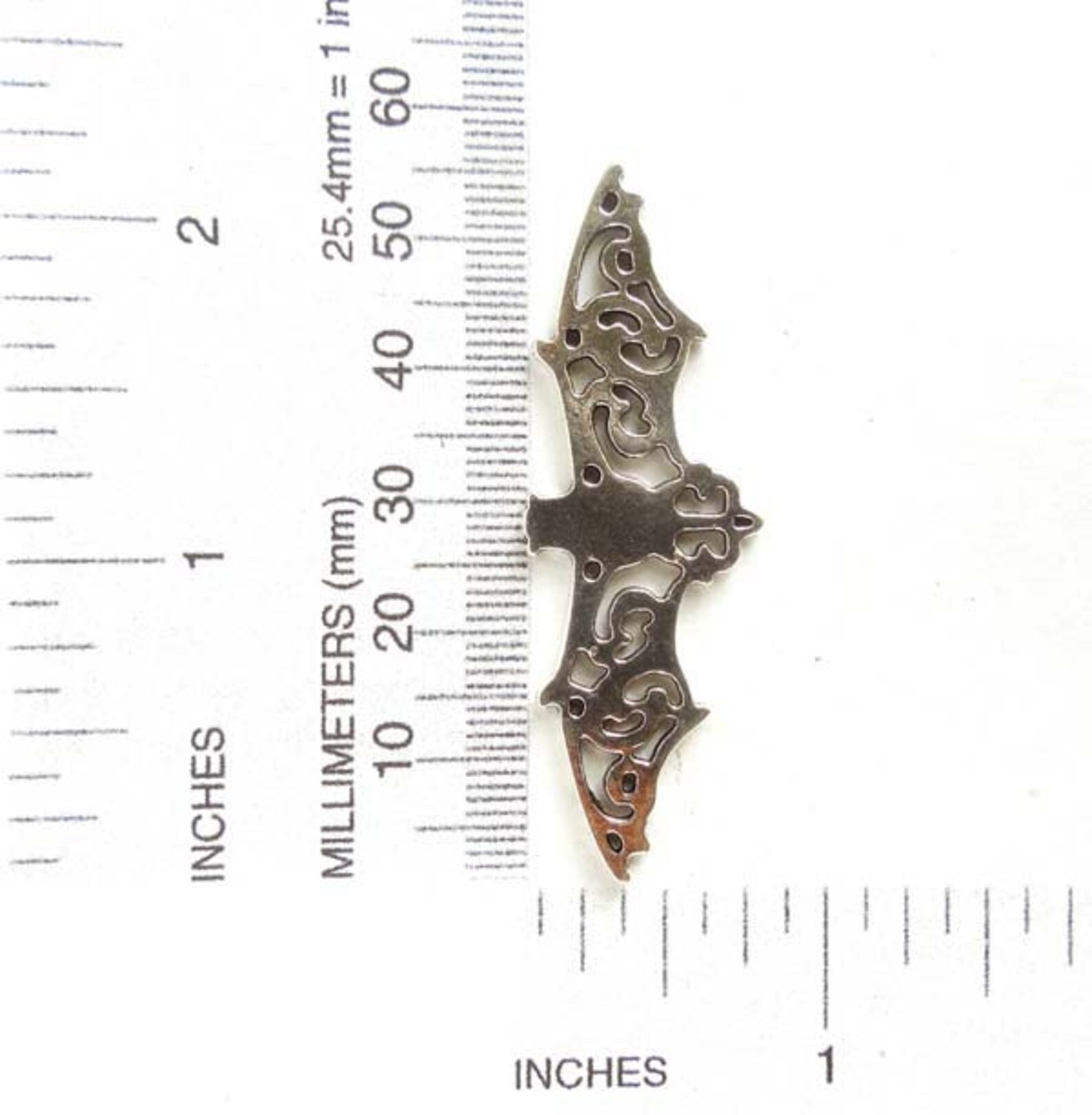 4 Antique Silver Bat Connector/charms 23-24 - Etsy