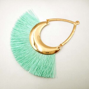 2 Polyester Tassel Charms With Gold Accents - 29-50 - Etsy