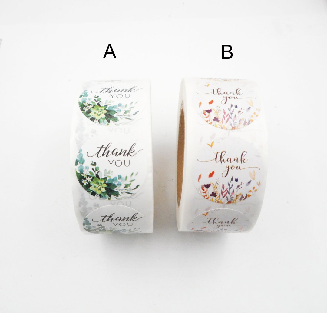 Thank You Sticker Roll - 500 Pieces - 36-6 - Etsy