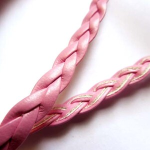 5M Pink Braided Leatheroid Cord, 5mm - 20-33-15 - Etsy