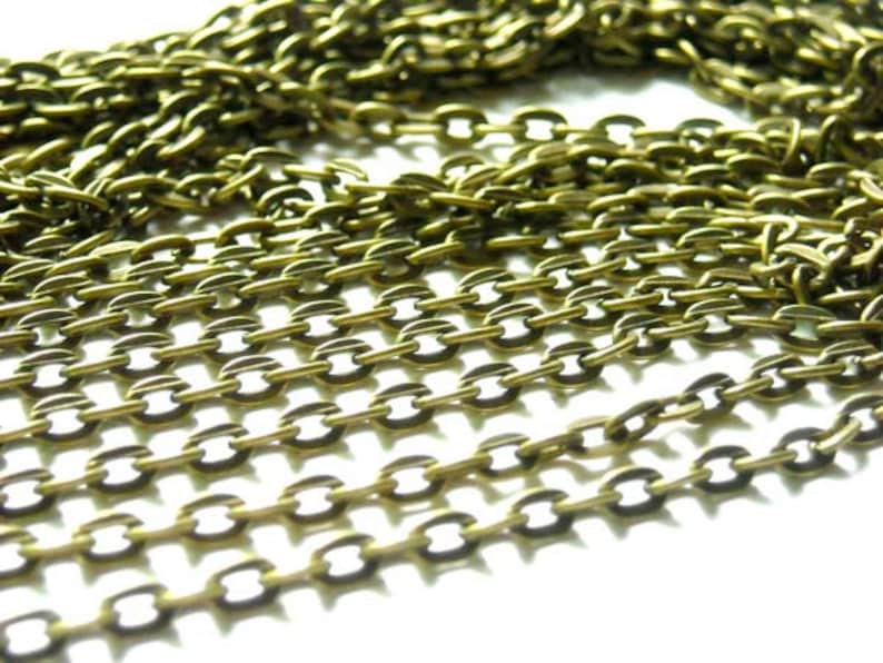 Antique Bronze Cable Chain - 10M - 22-28-2 - Etsy