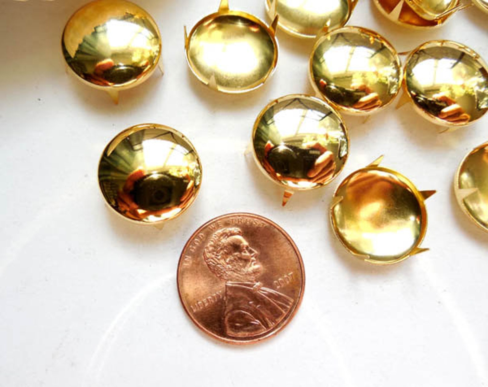 20 Gold Round Dome Studs - 16mm - 32-2-A - Etsy
