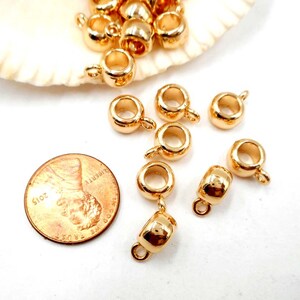 10 Light Gold Plated Slider Bails With Loop - 16-9 - Etsy