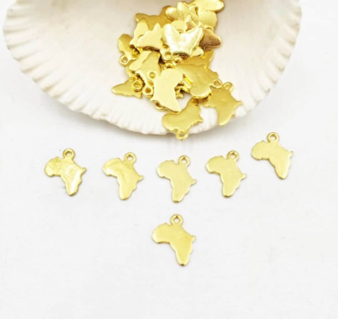 6/10/20 Antique Gold Africa Charms - 27-30-2 - Etsy