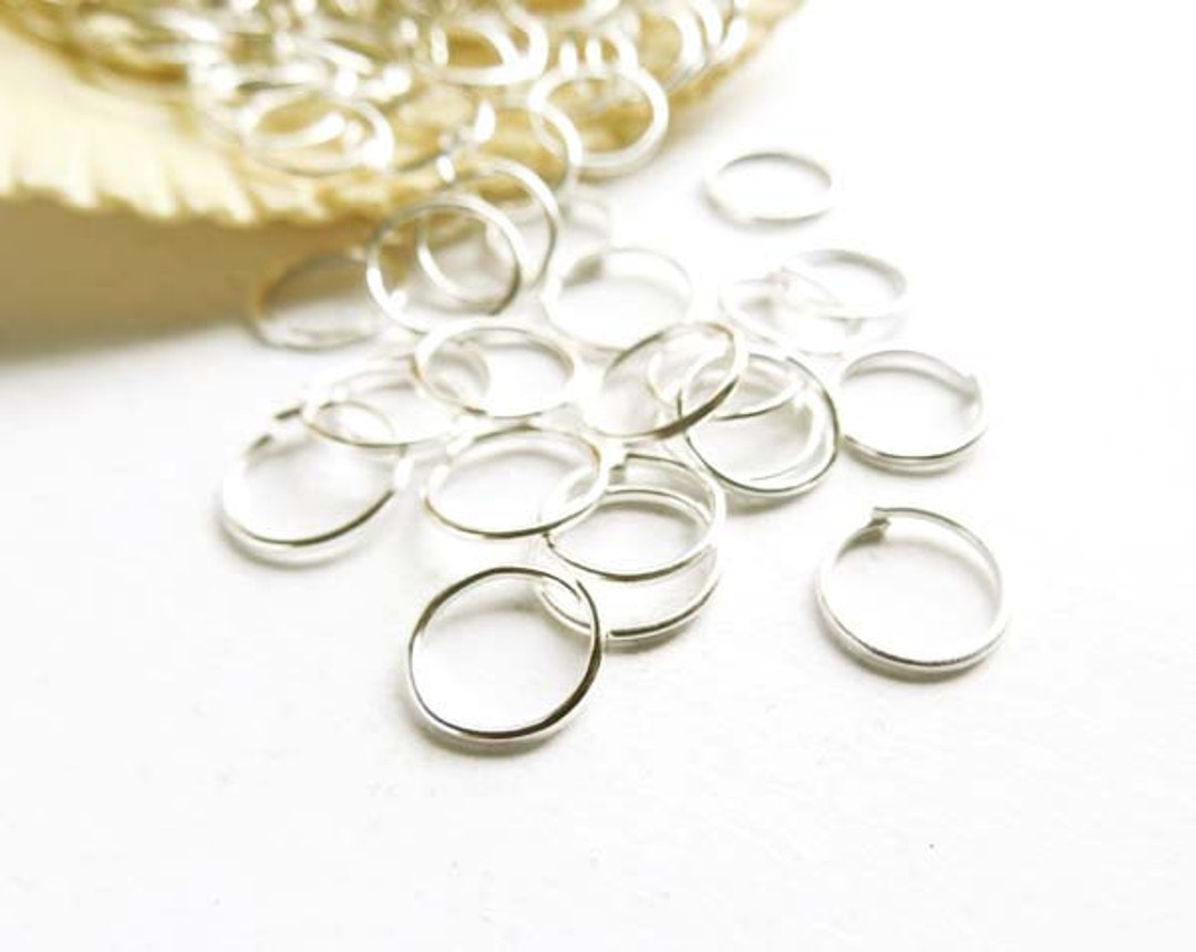 100 Silver Plated Jump Rings 8mm, Open Loop - 7-5 - Etsy