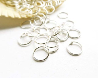 100 Silver Plated Open Loop Jump Rings 10mm 7-6 | Etsy