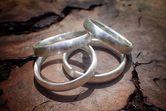 Brushed Matte Finish Silver Ring / Band US Sizes | Etsy Australia