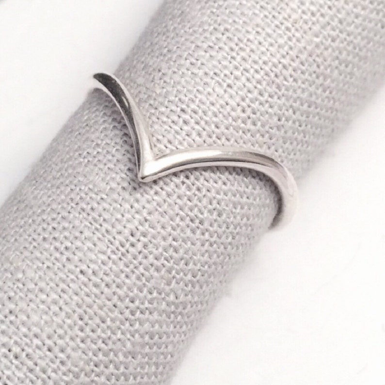 Sterling Silver Chevron Ring Silver Wishbone Ring Sterling - Etsy UK