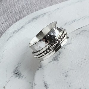 Silver Spinner Ring Sterling Silver Fidget Ring Silver - Etsy