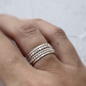 Skinny Silver Stacking Ring | Sterling Silver Ring | Minimalist Ring ...