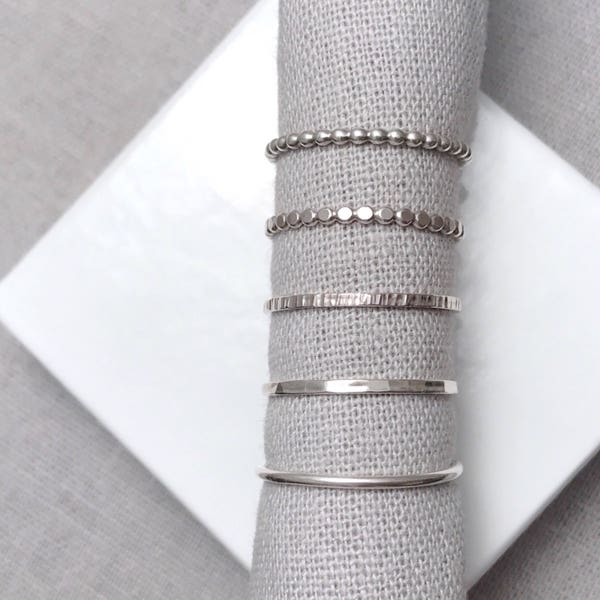Silver Stacking Ring - Etsy