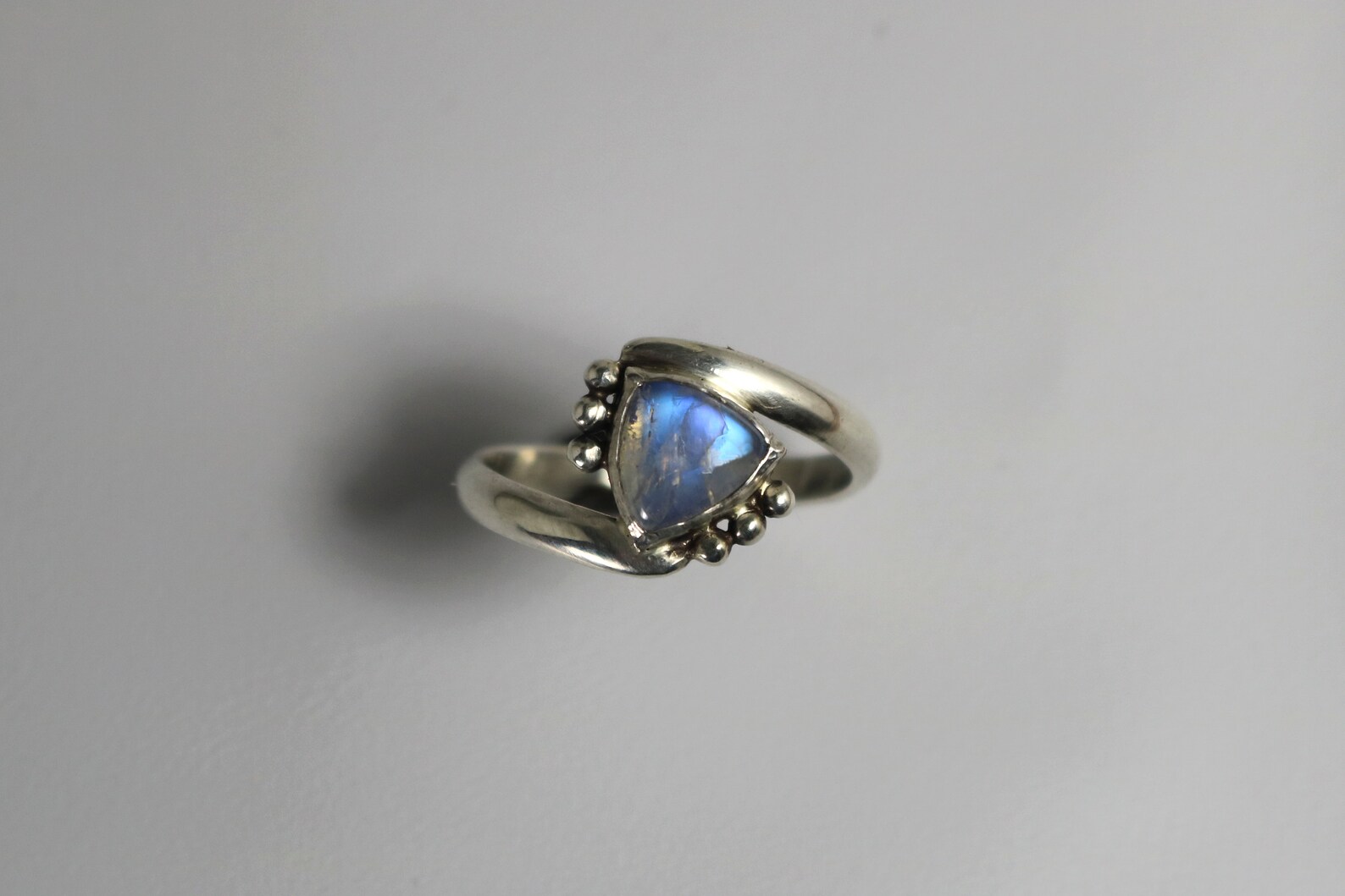 Trillion Moonstone Ring - Etsy