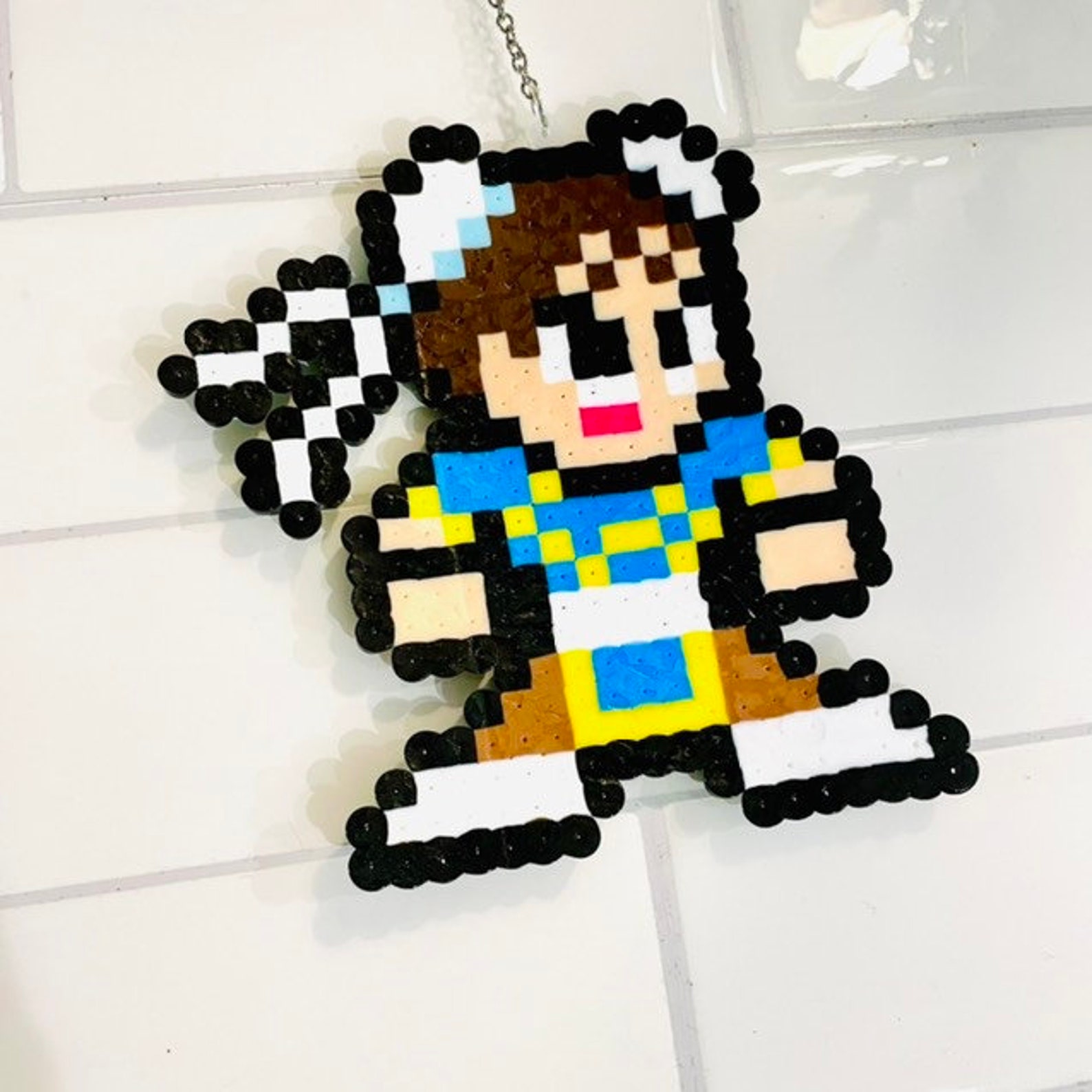 Chun Li Street Fighter Video Game Perler Bead Art Keychain - Etsy