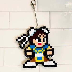 Chun Li Street Fighter Video Game Perler Bead Art Keychain - Etsy