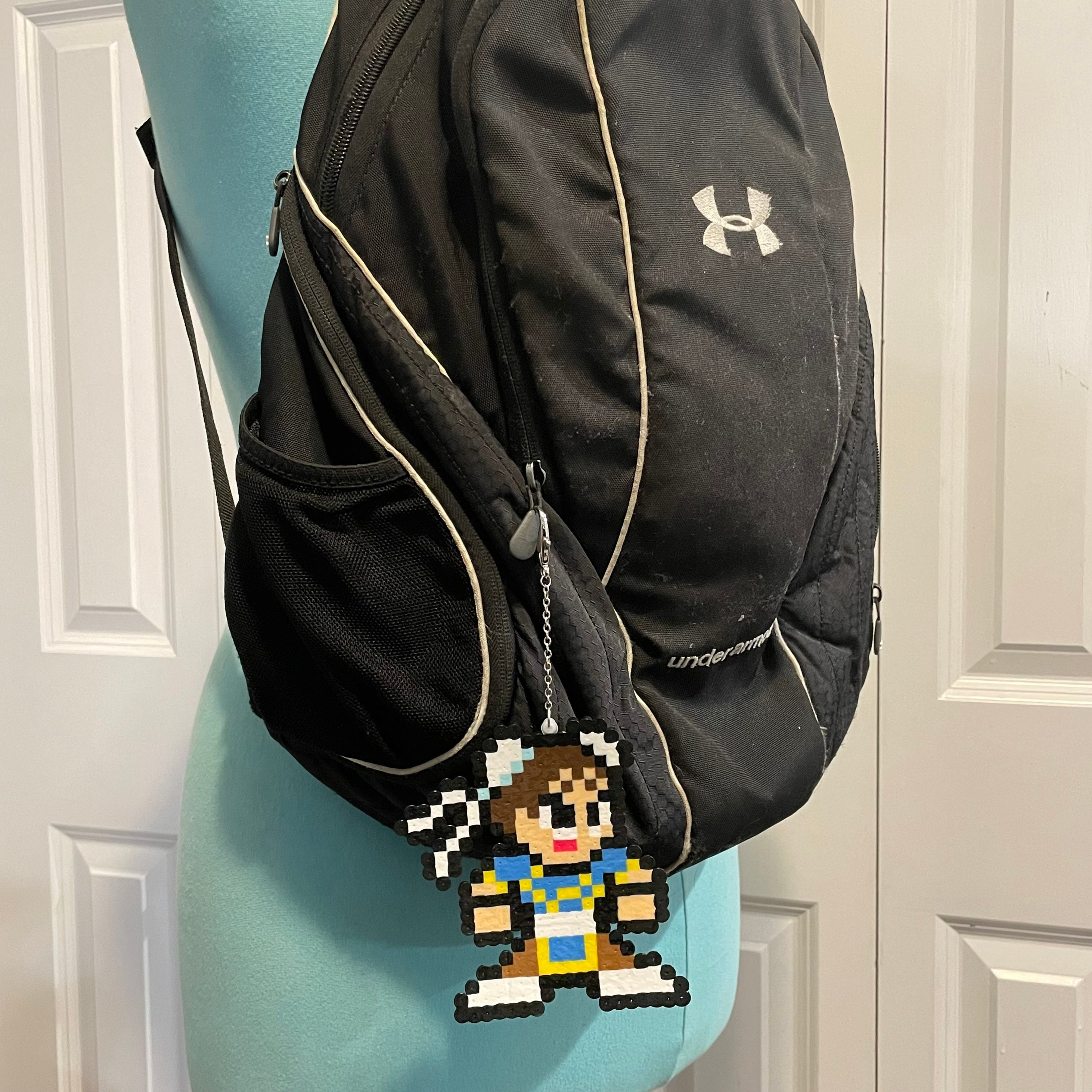 Chun Li Street Fighter Video Game Perler Bead Art Keychain Backpack ...