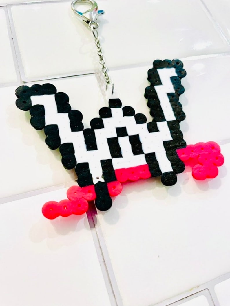 WWE Superstar Logo Perler Bead Art Handmade Keychain Backpack Bling ...