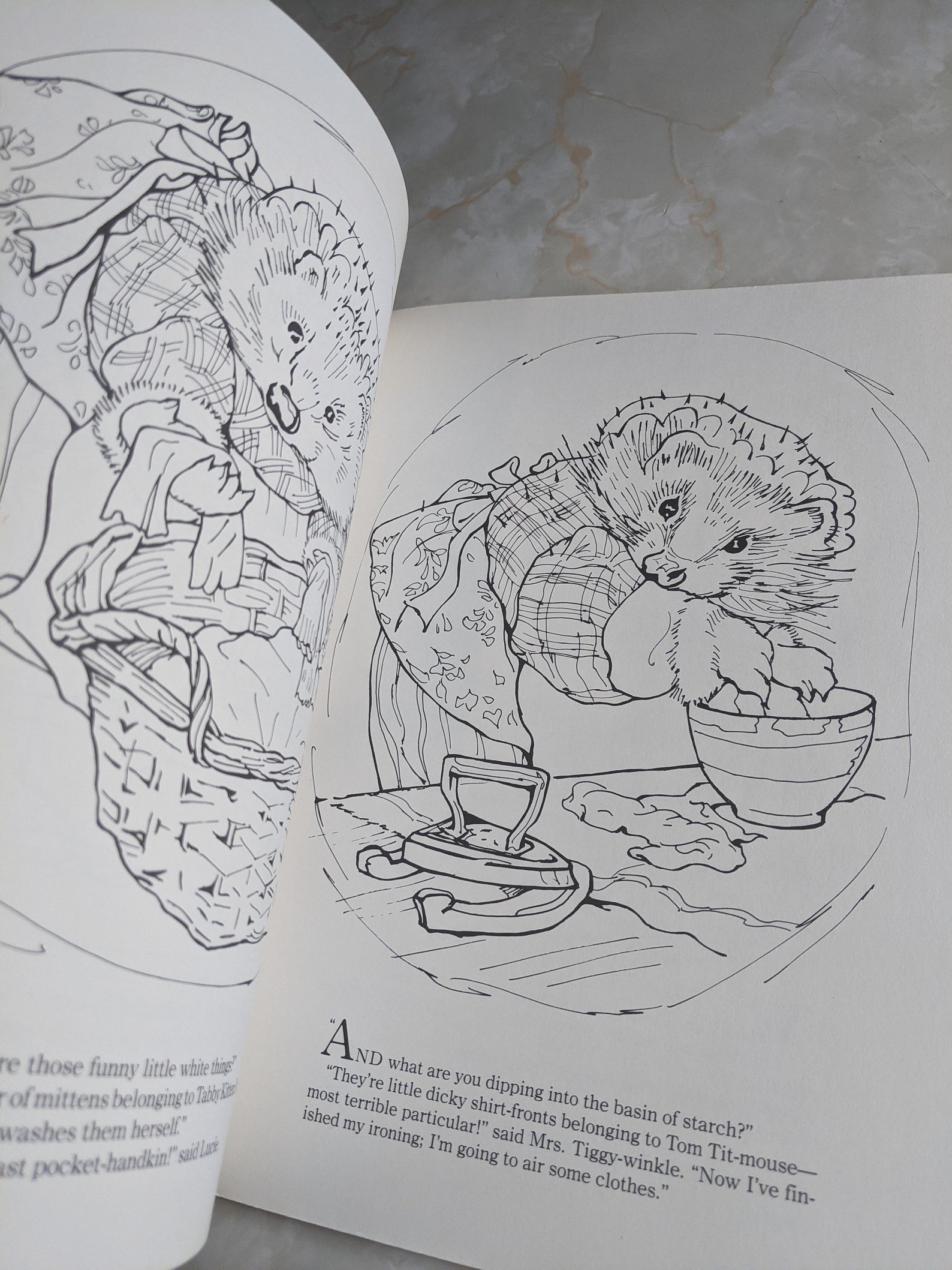 Vintage the Tale of Mrs. Tiggy-winkle Coloring Book | Etsy
