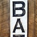 Bath Sign Vertical - Carved in a 32"x8" Solid Wood Board Rustic ...