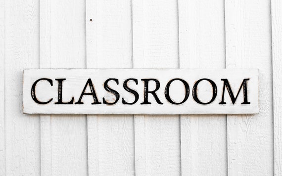Classroom Sign Carved in a 40x8 Solid Wood Board | Etsy