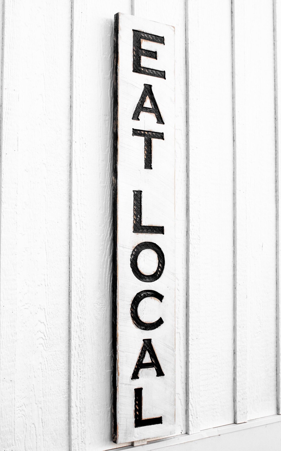 Eat Local Sign Carved in a 48x8 Solid Wood Board - Etsy