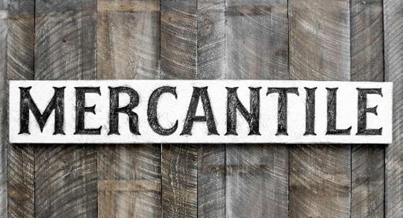 Rustic Mercantile Sign – Carved Wood, Distressed Farmhouse Decor - Etsy