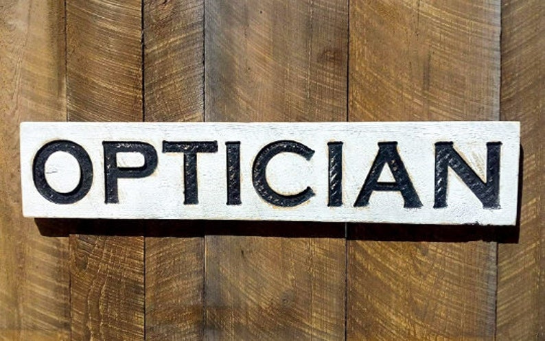 Optician Sign Carved in a 40x8 Solid Wood Board - Etsy