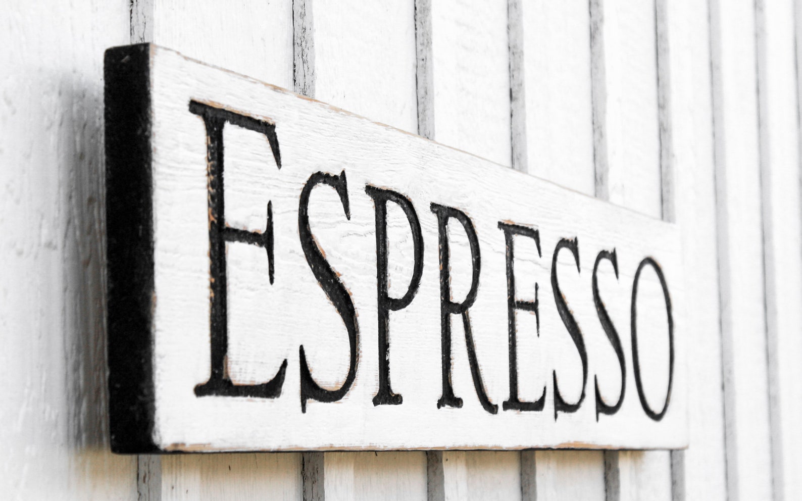 Espresso Sign Carved in a 40x8 Solid Wood Board | Etsy