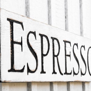 Espresso Sign Carved in a 40x8 Solid Wood Board | Etsy