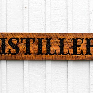 Distillery Sign - Carved in a Solid Wood Board Rustic Distressed ...