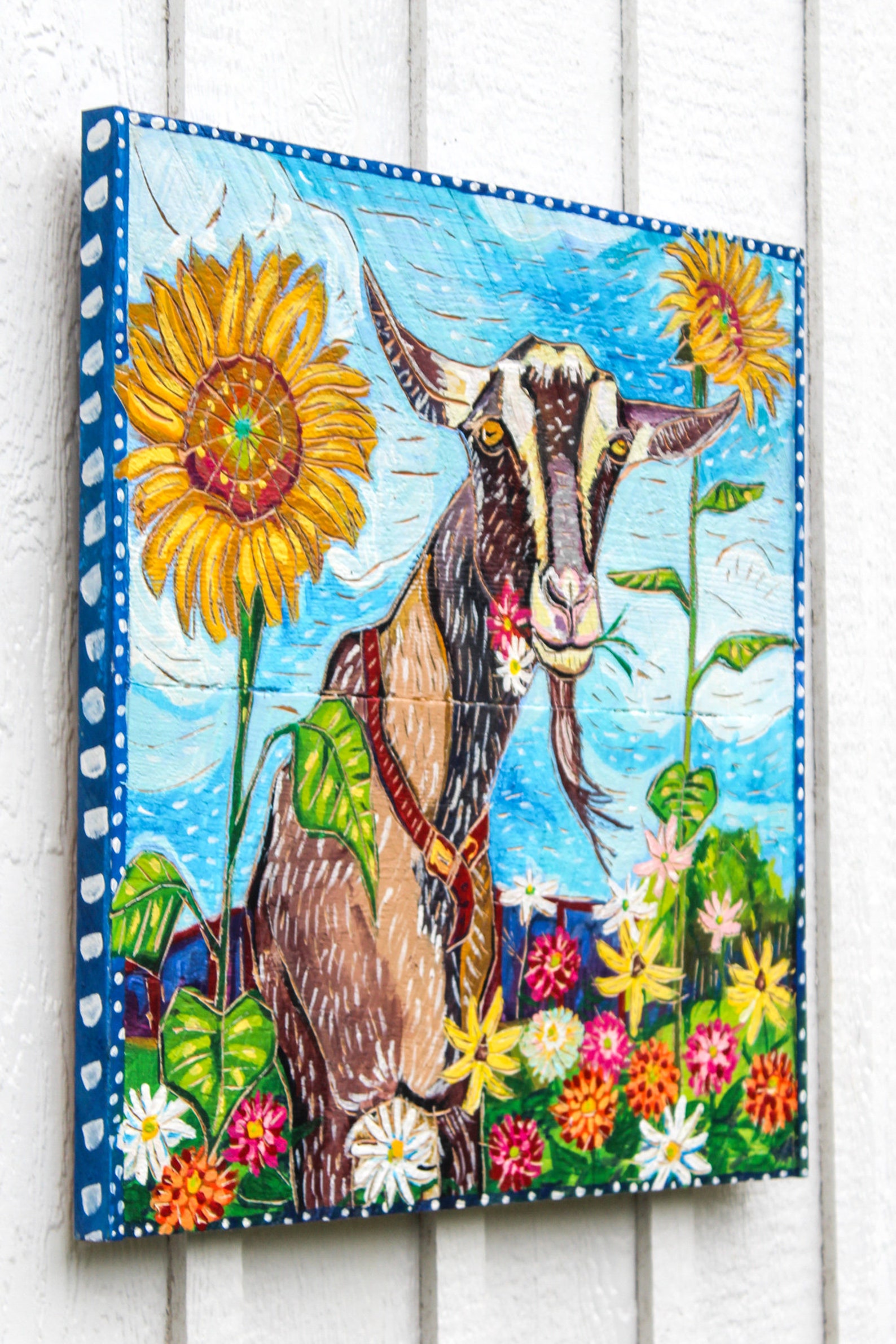 Goat in the Summertime Wall Art by Kim Mccoy Wood Folk Art - Etsy