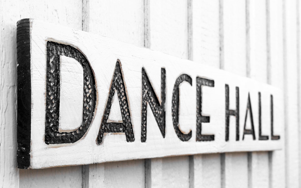 Dance Hall Sign Carved in a 48x8 Solid Wood - Etsy