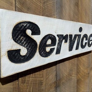 Service Sign Carved in a 40x8 Solid Wood Board | Etsy