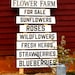 Flower Farm Sign - Carved in a Solid Wood Board Rustic Distressed ...