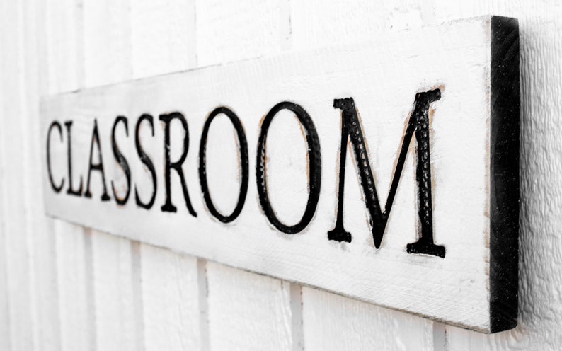 Classroom Sign Carved in a 40x8 Solid Wood Board - Etsy