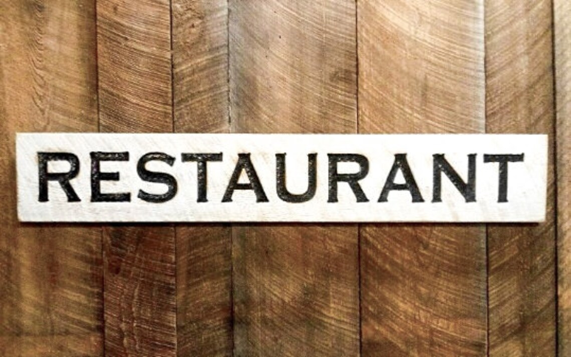 Rustic Distressed Wood Restaurant Sign – Farmhouse Kitchen Decor - Etsy