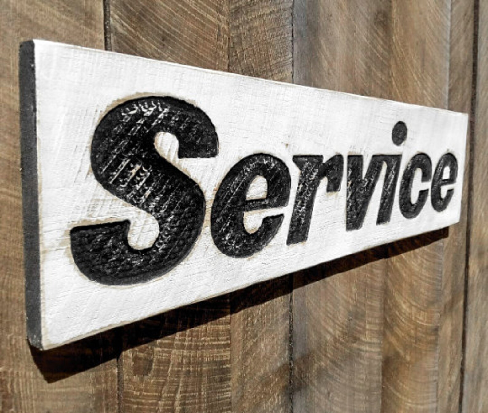 Service Sign Carved in a 40x8 Solid Wood Board | Etsy