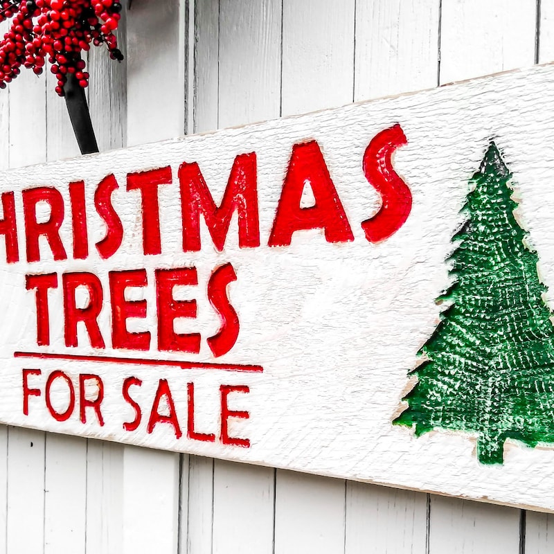 Christmas Tree Sign - Etsy