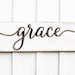 Grace Sign Carved in a 30x10 Solid Wood Board Rustic Distressed Shabby ...