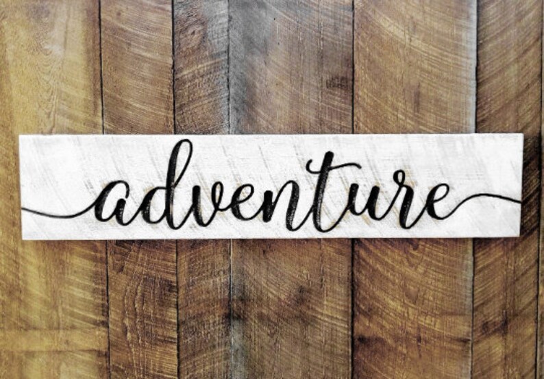 Adventure Sign Carved in a 48x10 Solid Wood - Etsy