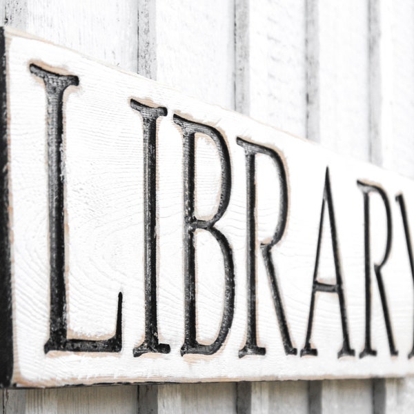 Library Sign - Etsy