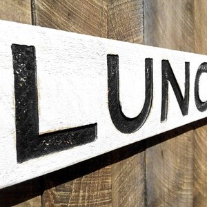 Lunch Sign Carved in a 40x8 Solid Wood Board | Etsy