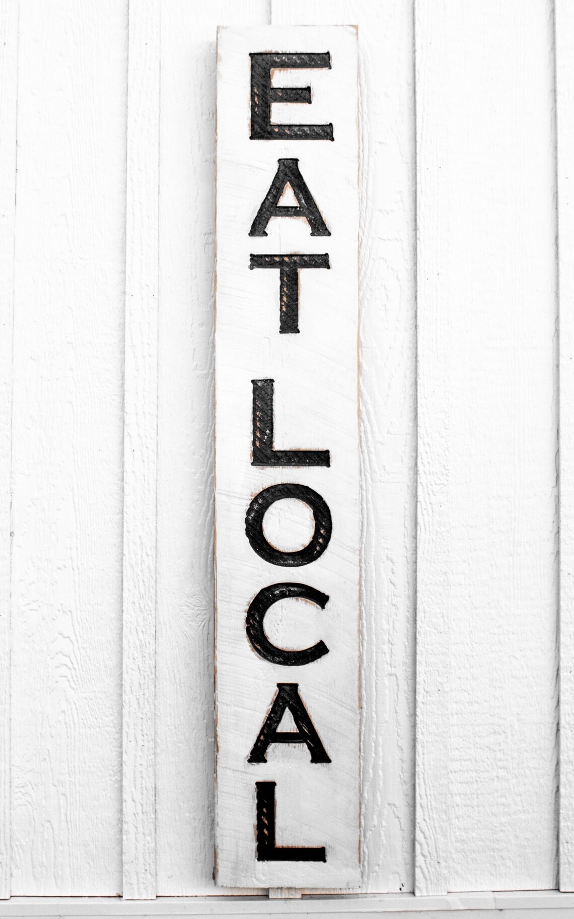 Eat Local Sign Carved in a 48x8 Solid Wood Board - Etsy